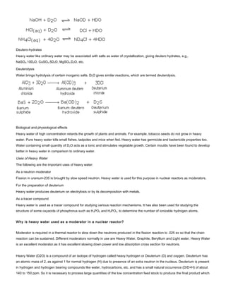 What is heavy water | PDF