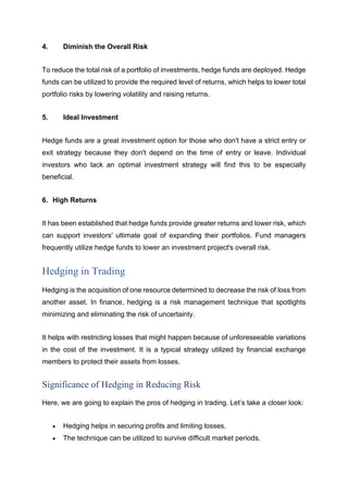 What is Hedging ? - An Ultimate Guide | PDF | Hedge Funds | Personal ...