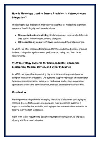 What Is Heterogeneous Integration And How Does It Work - Viewmm | PDF