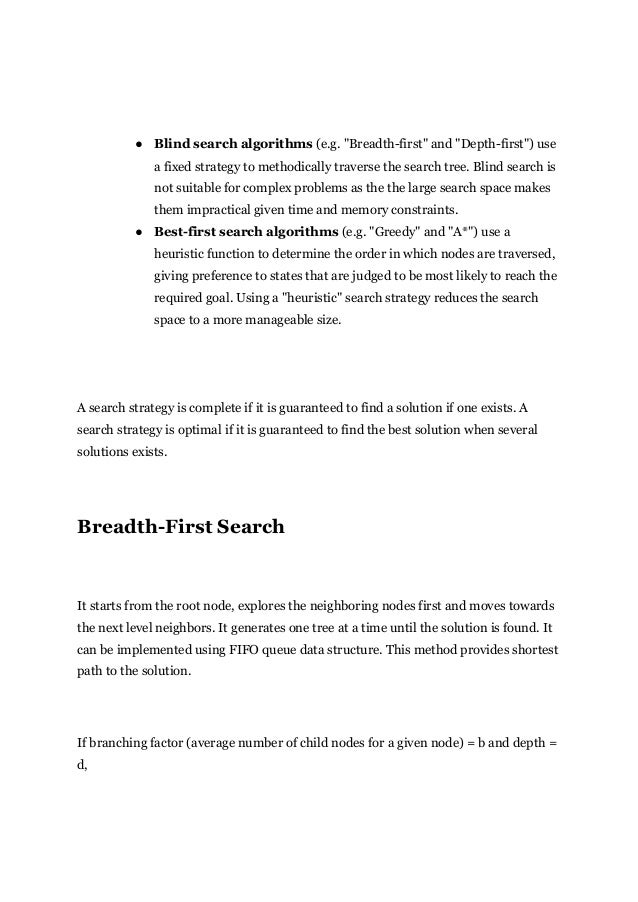 What is A * Search? What is Heuristic Search? What is Tree search Algorithm? | PDF