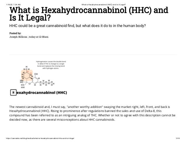 What is Hexahydrocannabinol (hhc) and What Does It Do? | PPT
