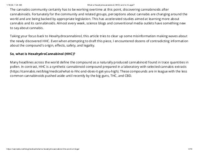 What is Hexahydrocannabinol (hhc) and What Does It Do? | PPT