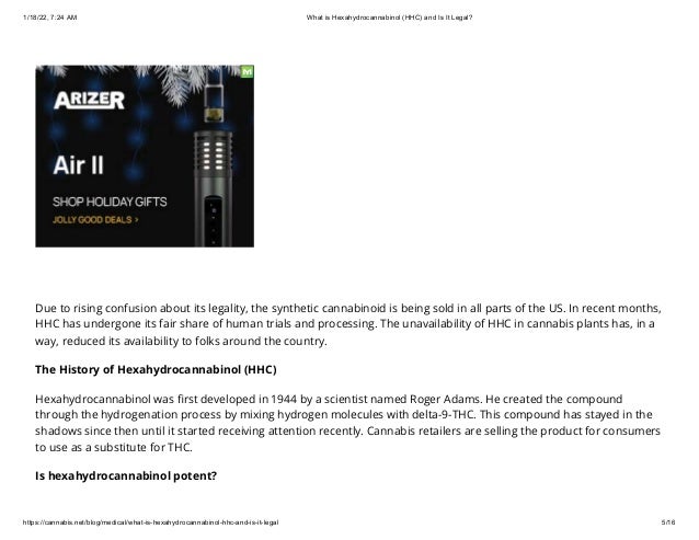 What is Hexahydrocannabinol (hhc) and What Does It Do? | PPT