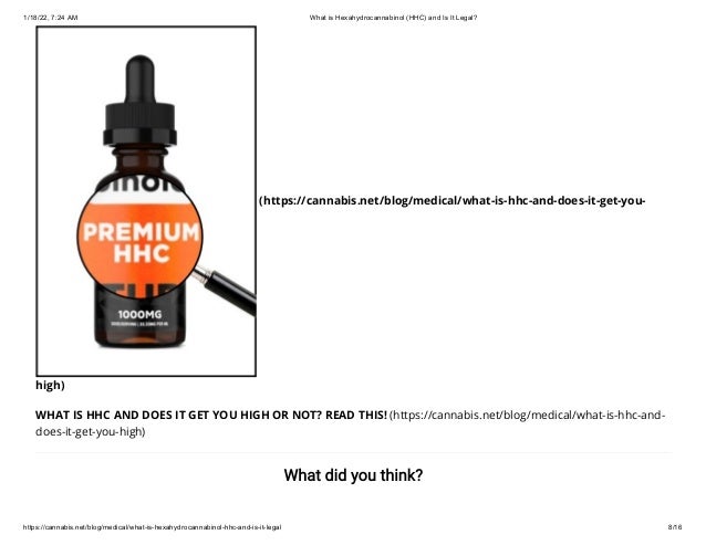 What is Hexahydrocannabinol (HHC)? | PPT