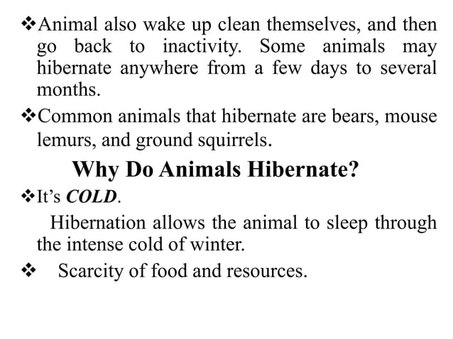 What is hibernation | PPTX | Lung and Respiratory Health | Diseases and ...