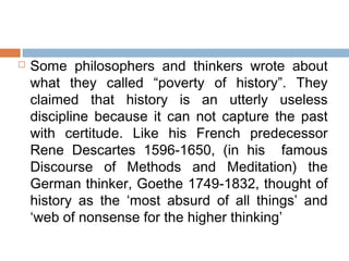 What is history (lecture 1) | PPT