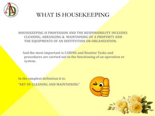 What is housekeeping | PPT