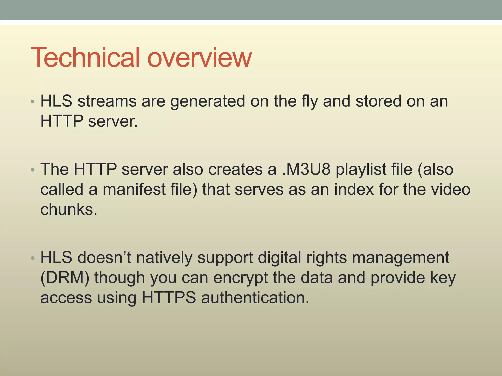 What is hls streaming | PPTX