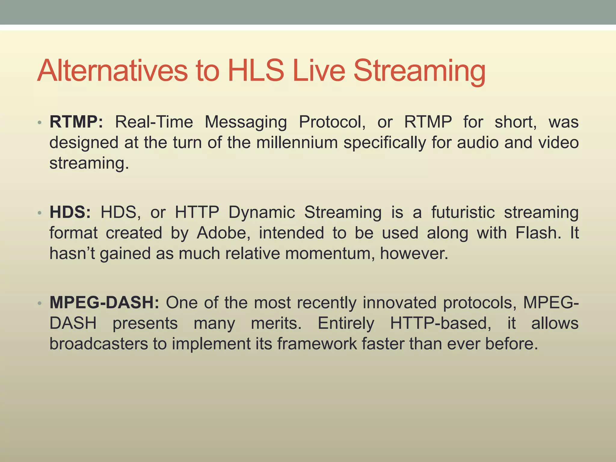 What is hls streaming | PPTX