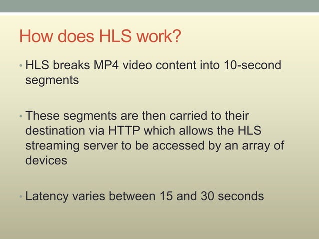 What is hls streaming | PPT