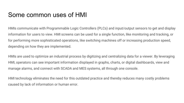 What is hmi | PPTX | Technology & Computing