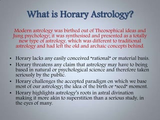 What is horary astrology? | PPTX