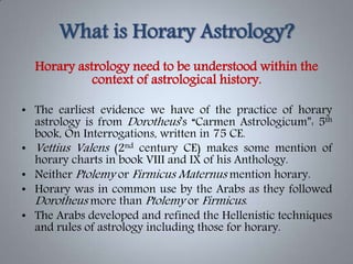 What is horary astrology? | PPTX