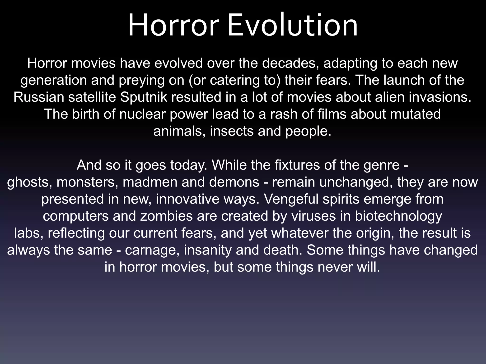 What is horror? | PPTX