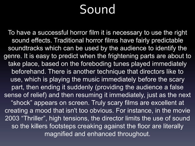 What is horror | PPT