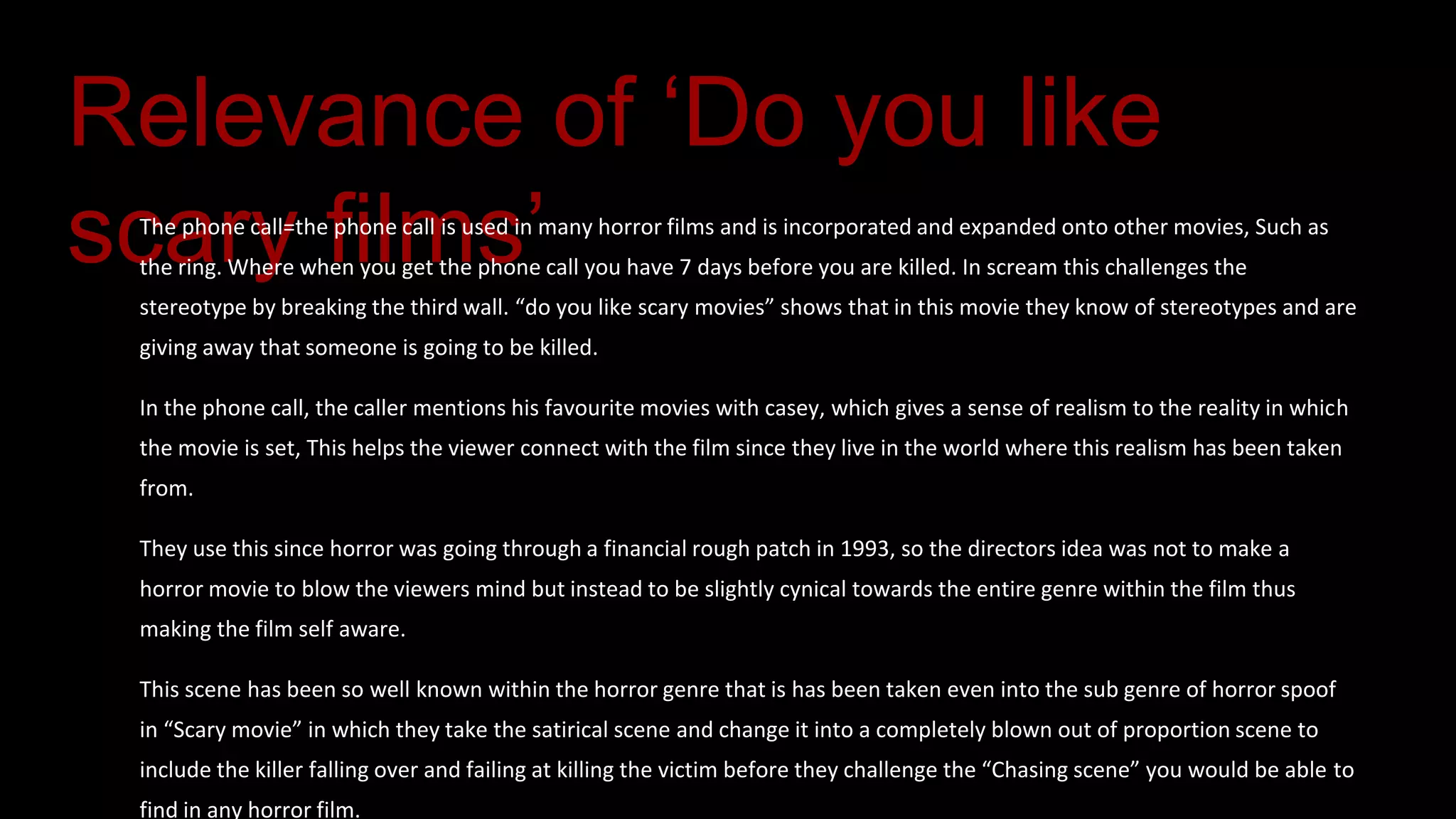 Horror Genre Presentation | PPTX