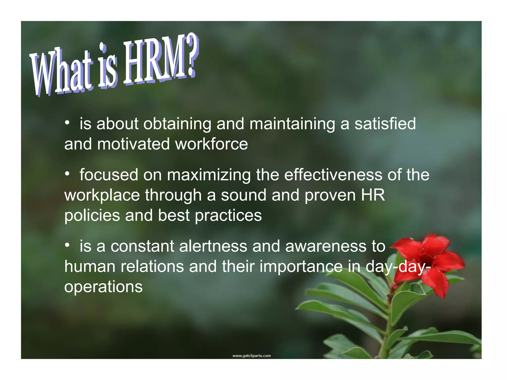 What is hrm | PPT