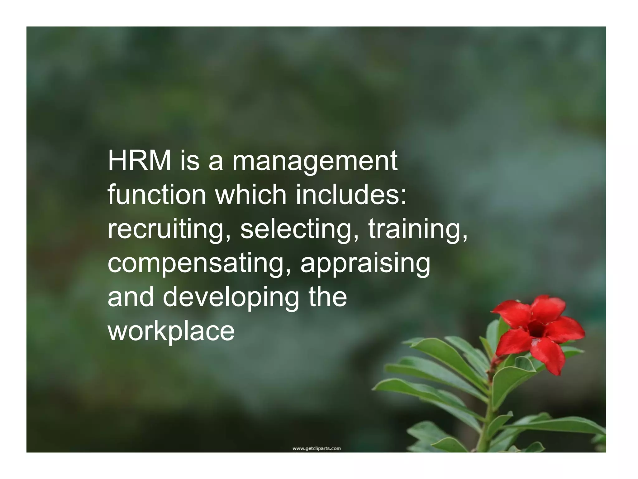 What is hrm | PPT