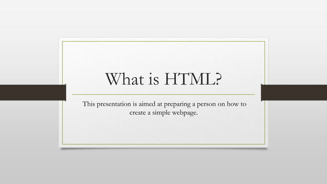 What is html | PPTX | Web Design and HTML | Internet