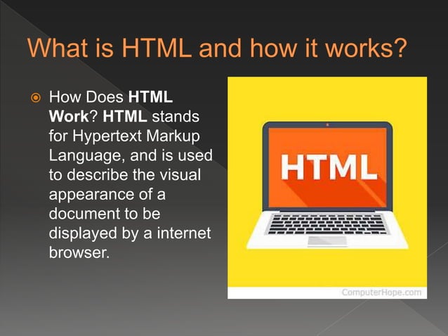 What is html and how it uses/ | PPT