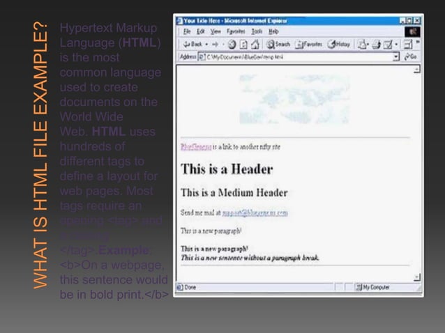 What is html and how it uses/ | PPT