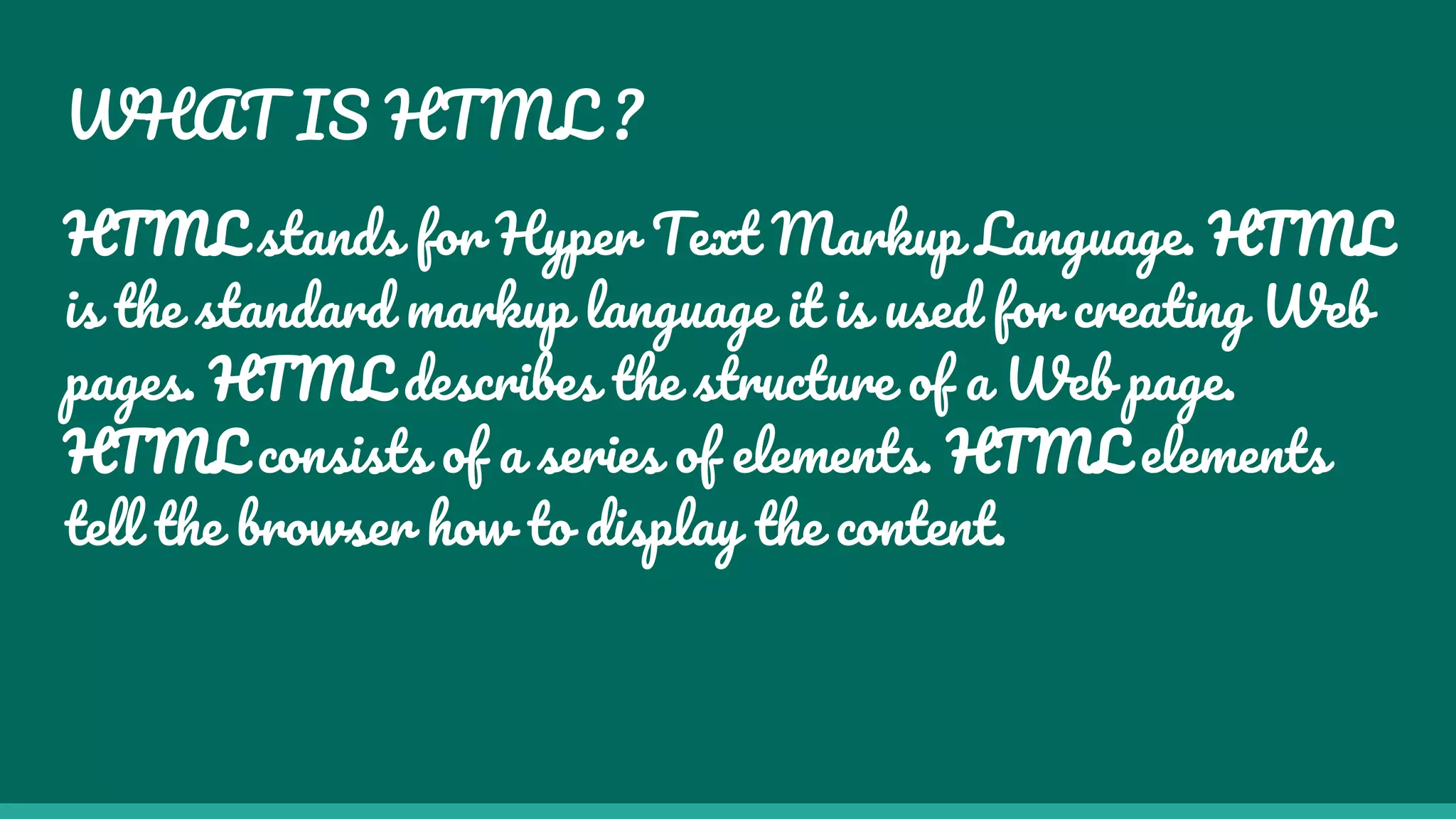What is html | PPTX