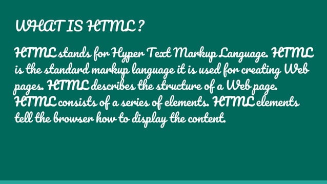 What is html | PPTX