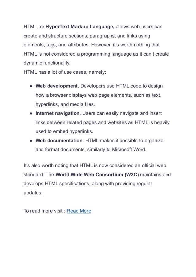 What is html ? | PDF