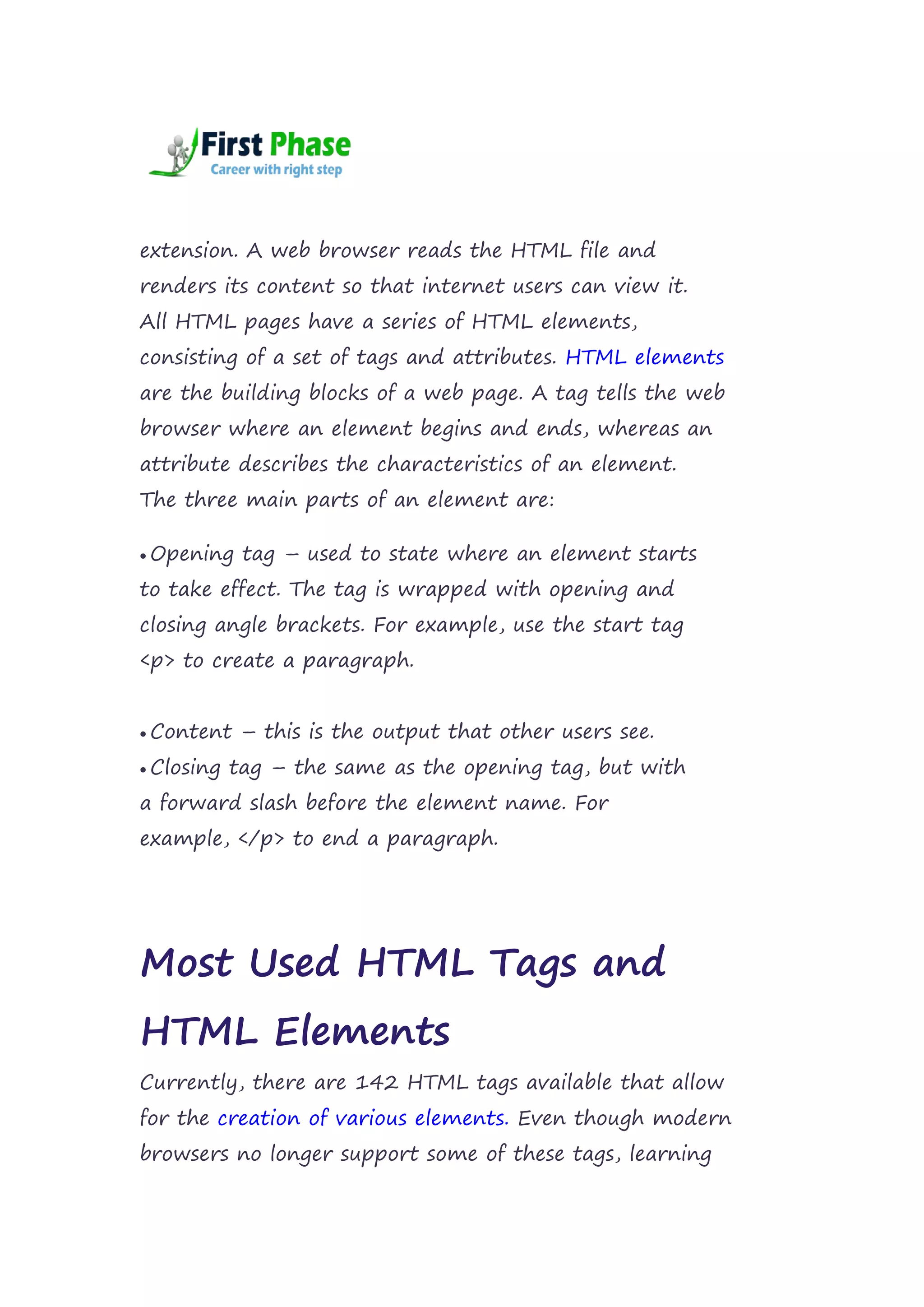 WHAT IS HTML.pdf | Web Design and HTML | Internet