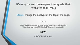 What is HTML 5? | PPTX