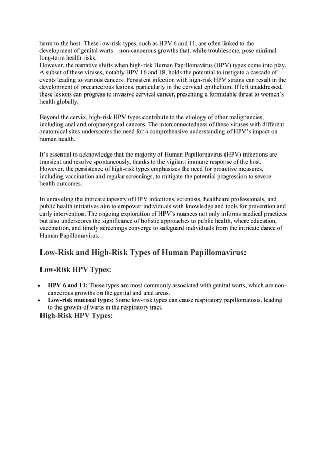 What is Human Papillomavirus (HPV)? Infections and Prevention | The ...