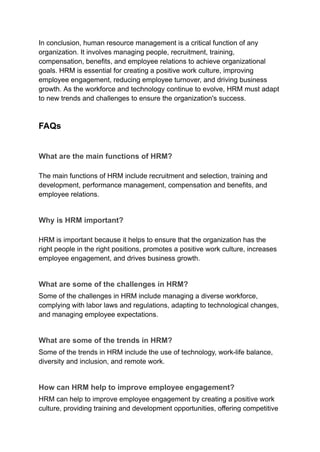 What is Human Resource Management.pdf | Human Resources | Business