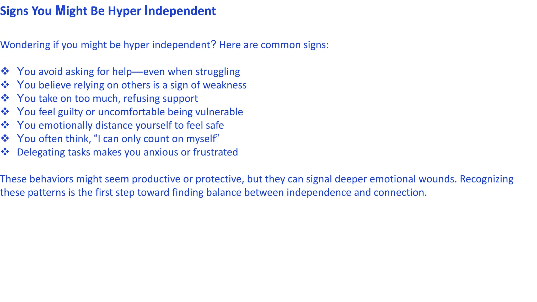 What Is Hyper Independence and causes of it? | PDF
