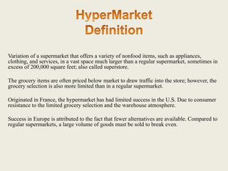 What is hypermarket | PPT