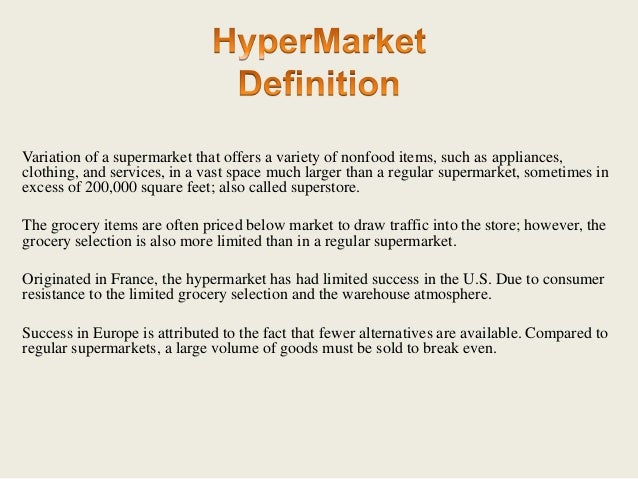 What is hypermarket
