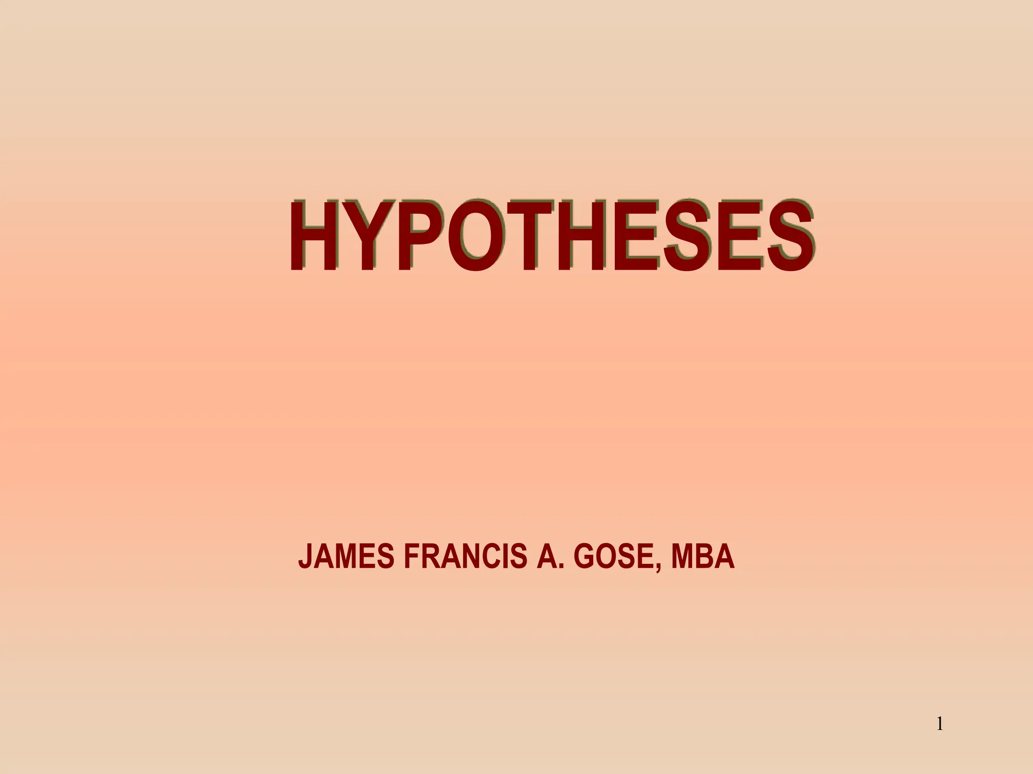 What is Hypotheses an introduction in hypothesis | PPT