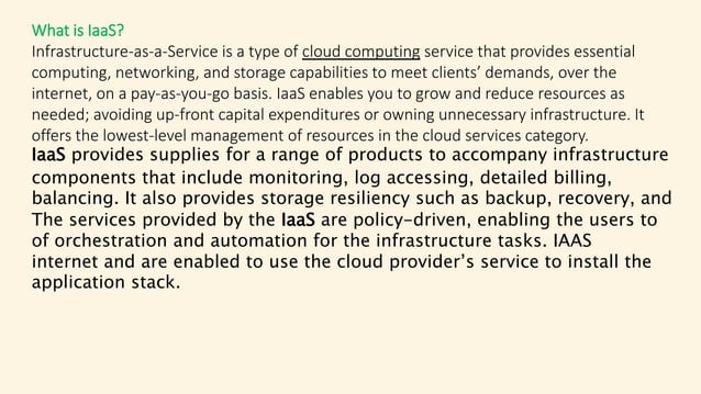 What is IAAS Explained infrastructure as a service | PPTX | Cloud ...
