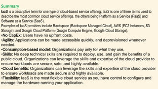 What is IAAS Explained infrastructure as a service | PPTX