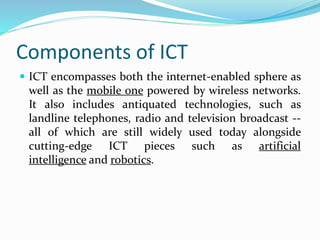What is ict | PPTX