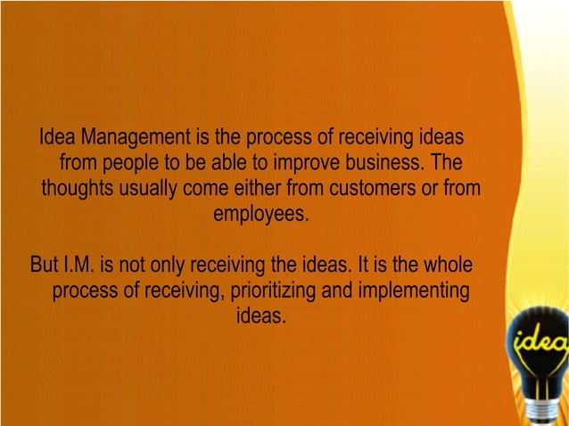 What is Idea Management? | PPT