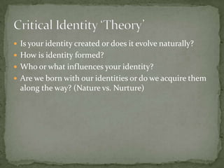 What is identity | PPTX