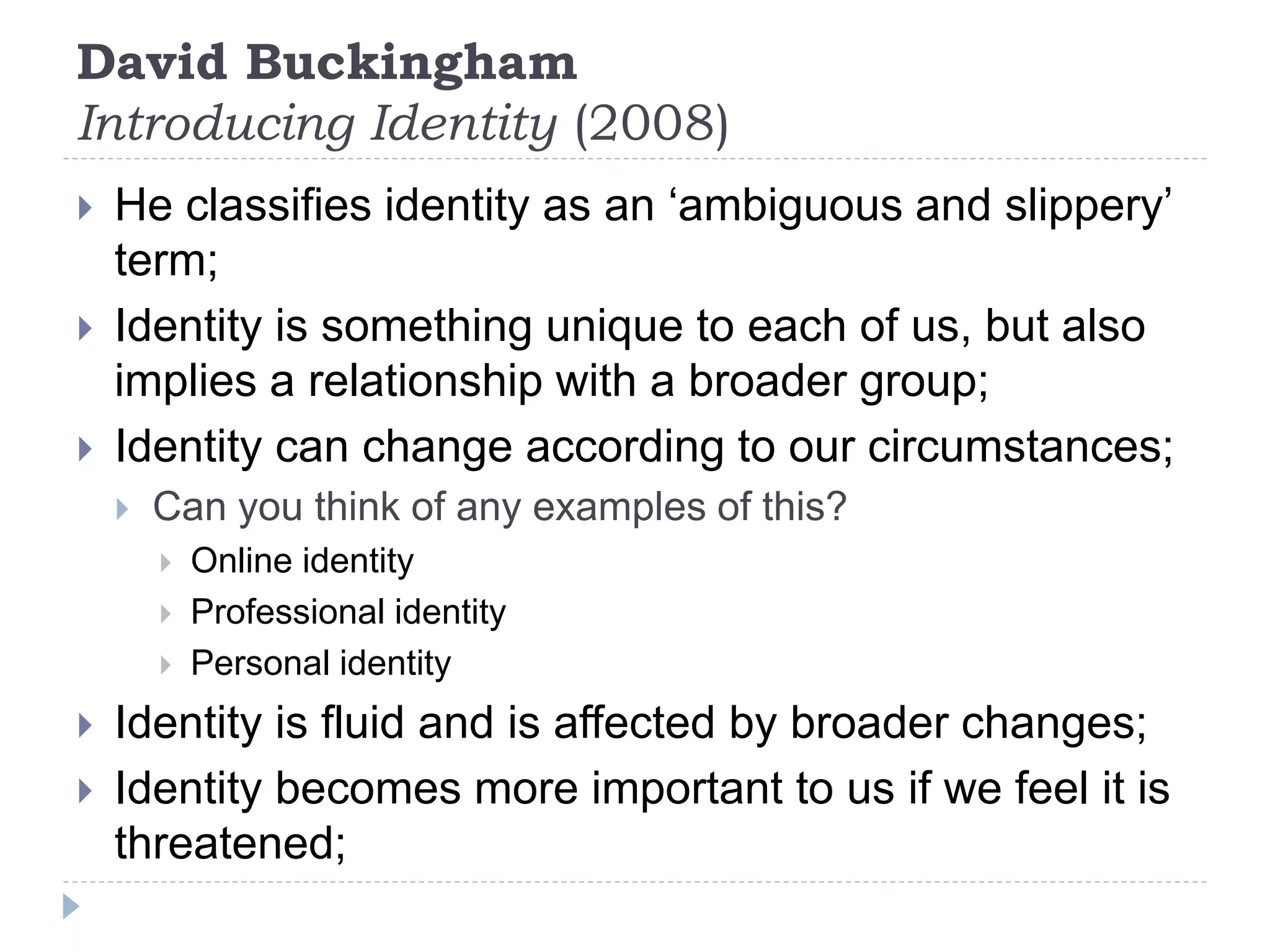 What is identity | PPTX