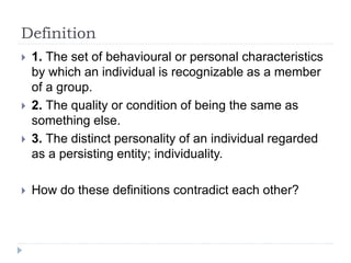 What is identity | PPTX