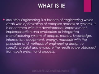 Industrial Engineering Tools & Activities of a RMG !!! | PPT