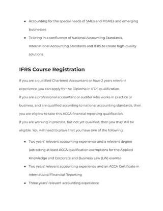 IFRS Course: Eligibility, Syllabus, Skills & Scope | Zell | PDF