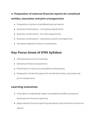 What is IFRS? Course Details and More... | PDF