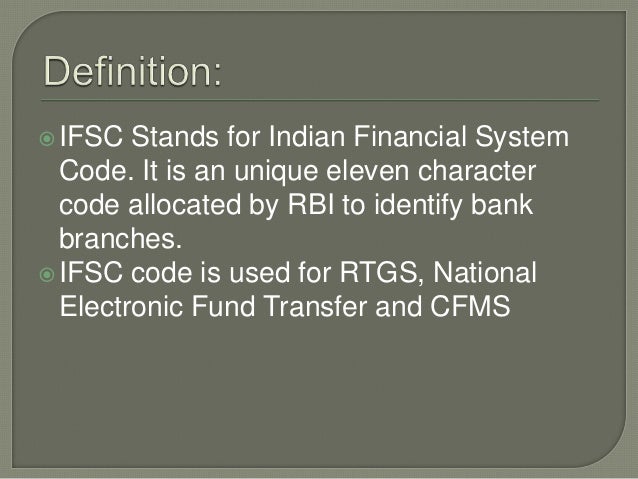 What is ifsc code