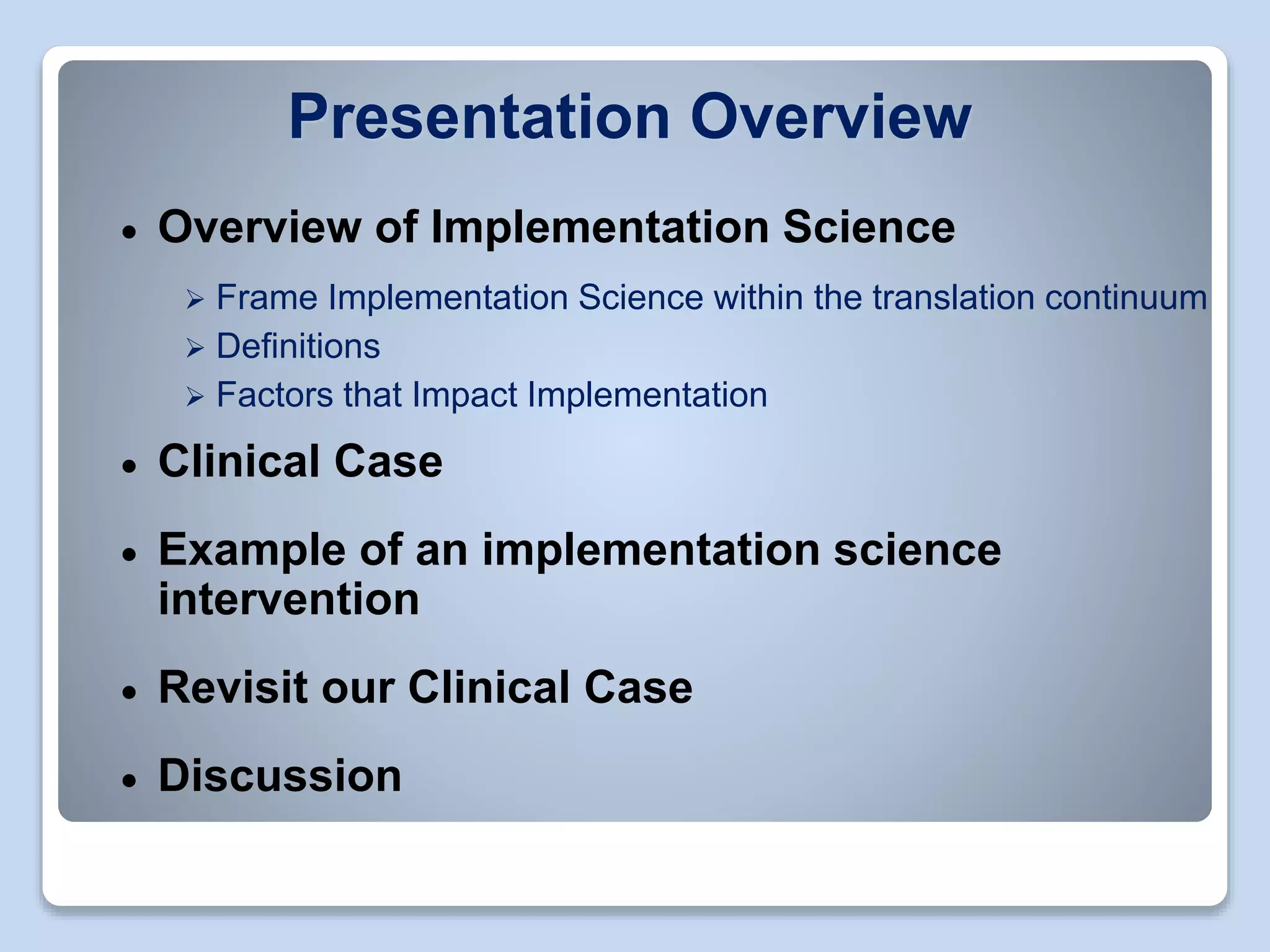 What is implementation science and why should you care | PPTX