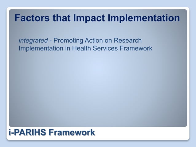 What is implementation science and why should you care | PPTX ...