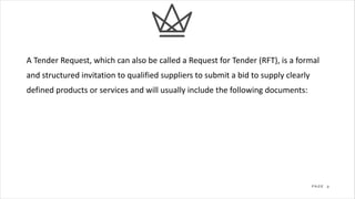 What is in a Tender Request and how do I respond? | PPT